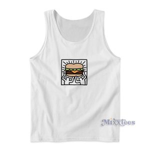 Keith Haring Burger Tank Top for Unisex - Mixxtees.com