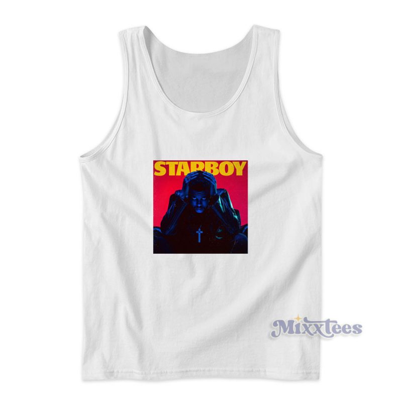 The Weeknd Starboy Album Cover Tank Top - Mixxtees.com