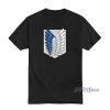 Attack On Titan Recon Corps logo T-Shirt - Mixxtees.com