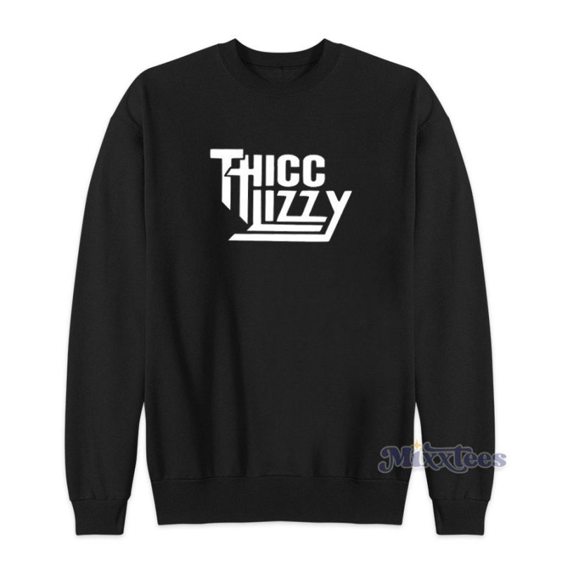Thicc Lizzy Body Positive Hard Rock Classic Metal Sweatshirt - Mixxtees.com