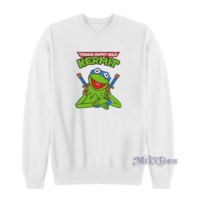 Teenage Muppet Ninja Kermit Sweatshirt for Unisex - Mixxtees.com