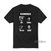 Ramones Joey Johnny Dee Dee Razor Ramon Meme T-Shirt - Mixxtees.