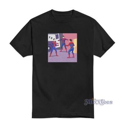 Tobey Andrew And Tom 3 Spiderman Pointing Meme T-Shirt - Mixxtees.